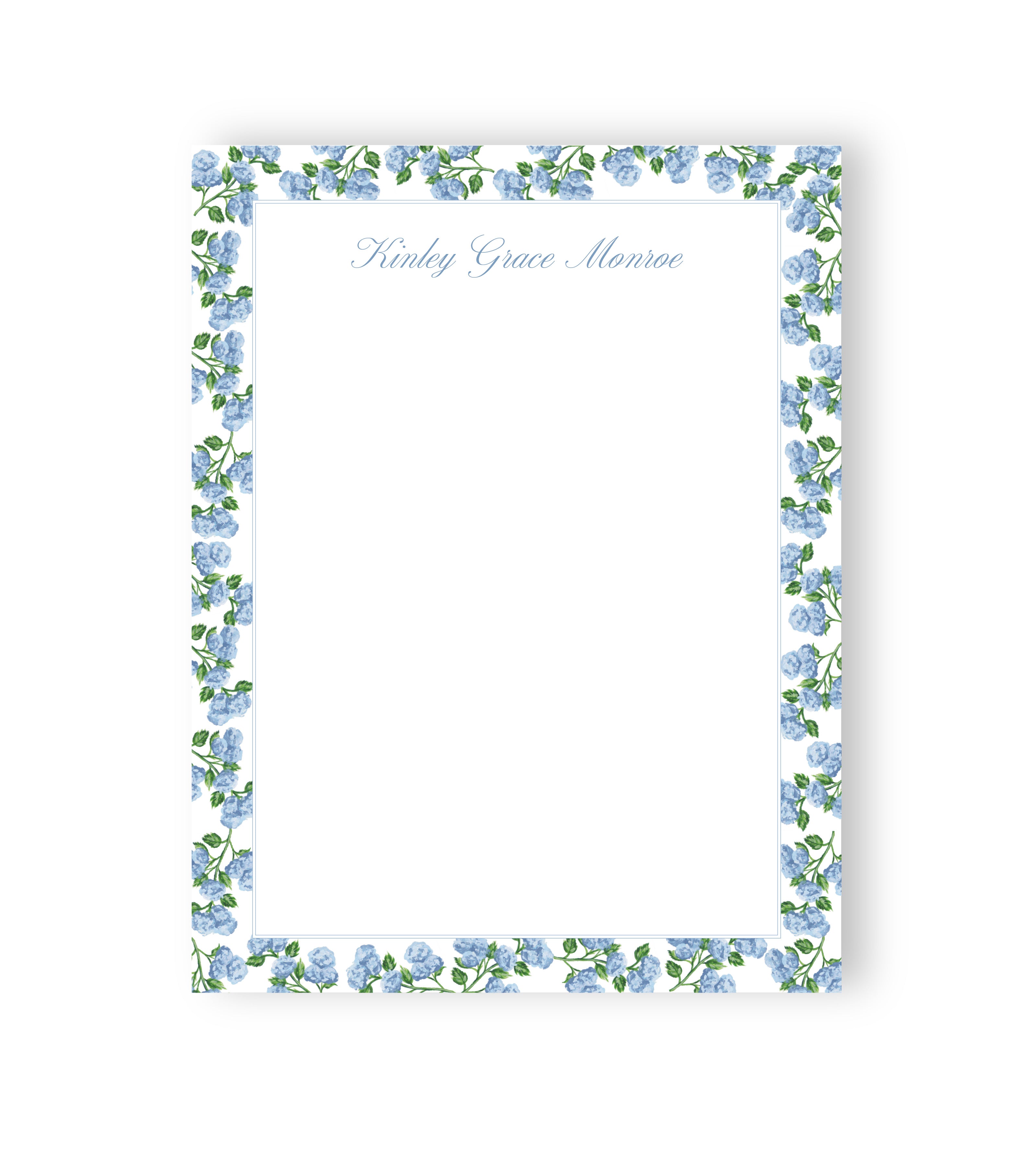 Hydrangea Border Notepad – Mads Studio & Co.