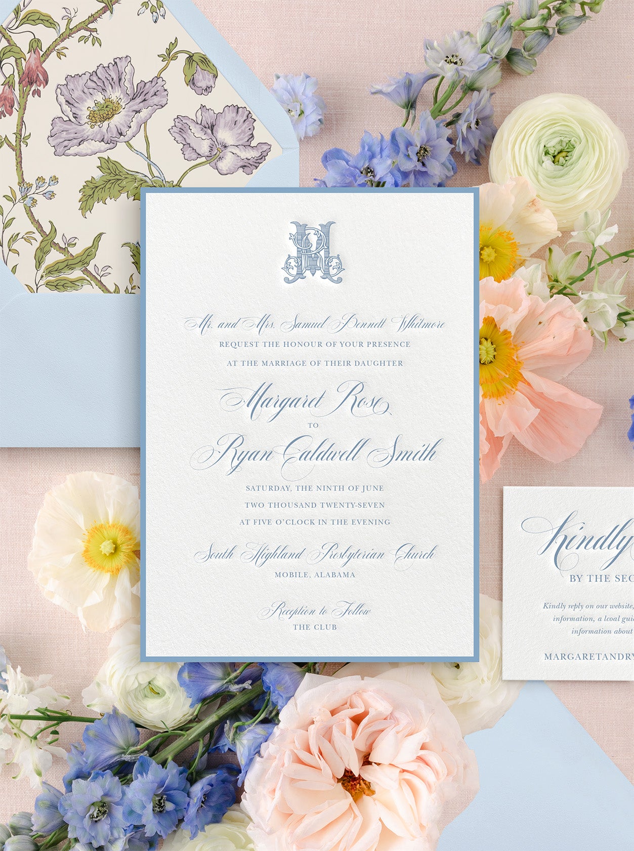 Margaret Rose Mail-In RSVP Invitation Suite + Details Card – Mads ...